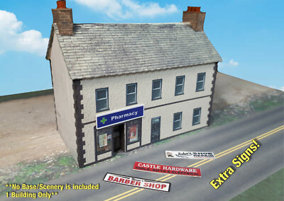 N Scale Building - House w/storefront (Cover Stock PRE-CUT Paper Kit ...