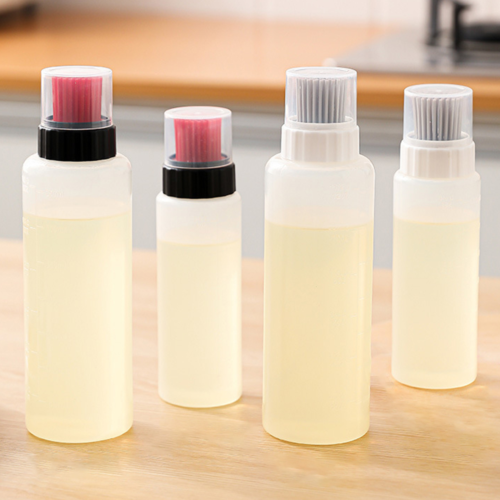Oil Container Brush Flexible Bristle Bottle with Scale Food Grade Bpa ...