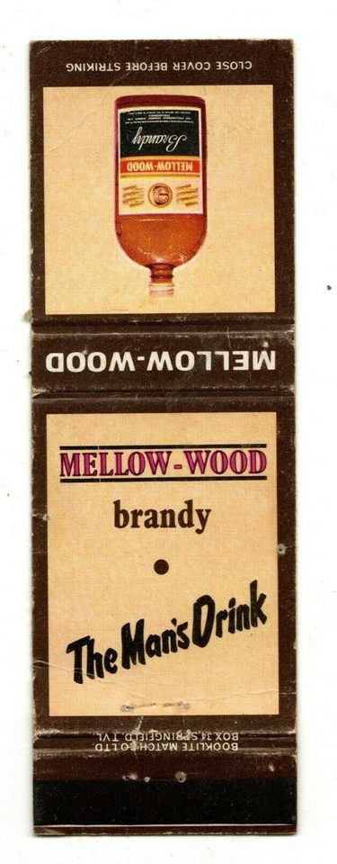 MELLOW-WOOD BRANDY matchcover matchbook - BEVERAGE ADVERTISING | eBay