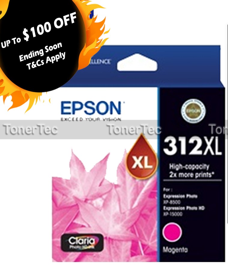 Epson Genuine 312XL-M MAGENTA High Yield Ink Cart->XP-8500/XP-15000 ...