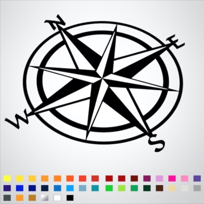 Compass Car Sticker Decal For Window Bumper Caravan Camper van Vinyl ...