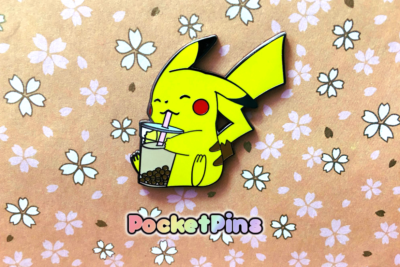 Pikachu Drinking Boba Milk Tea - Pokemon Hard Enamel Pin | eBay