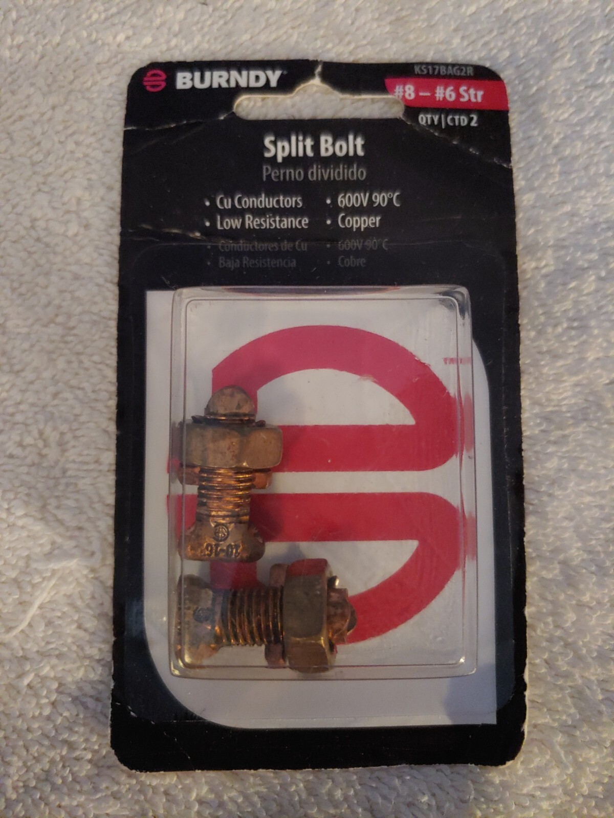 Burndy+KS20+Copper+Split+Bolt+%238-+%234+Str for sale online | eBay