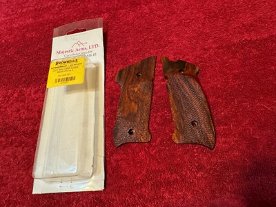 Ruger Mark II Mark III Grips- Luger Style Coco Bolo Wood Thumb Rest ...
