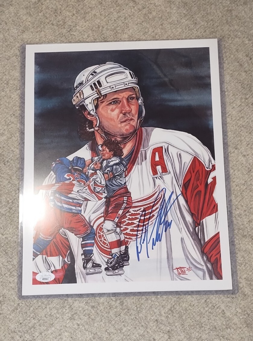 RARE JSA BOB PROBERT SIGNED AUTOGRAPHED DETROIT RED WINGS 11x14 PHOTO ...