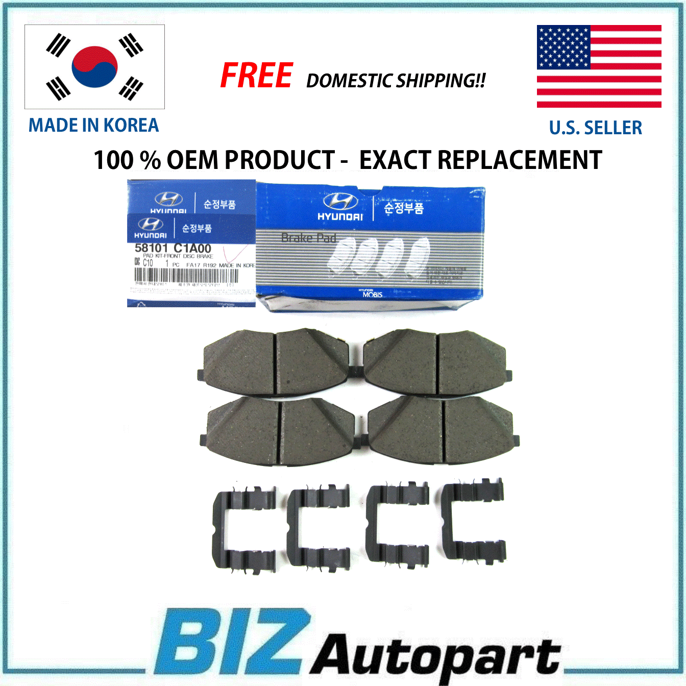 GENUINE FRONT BRAKE PADS KIT FOR HYUNDAI (LF) SONATA 58101-C1A00 | eBay