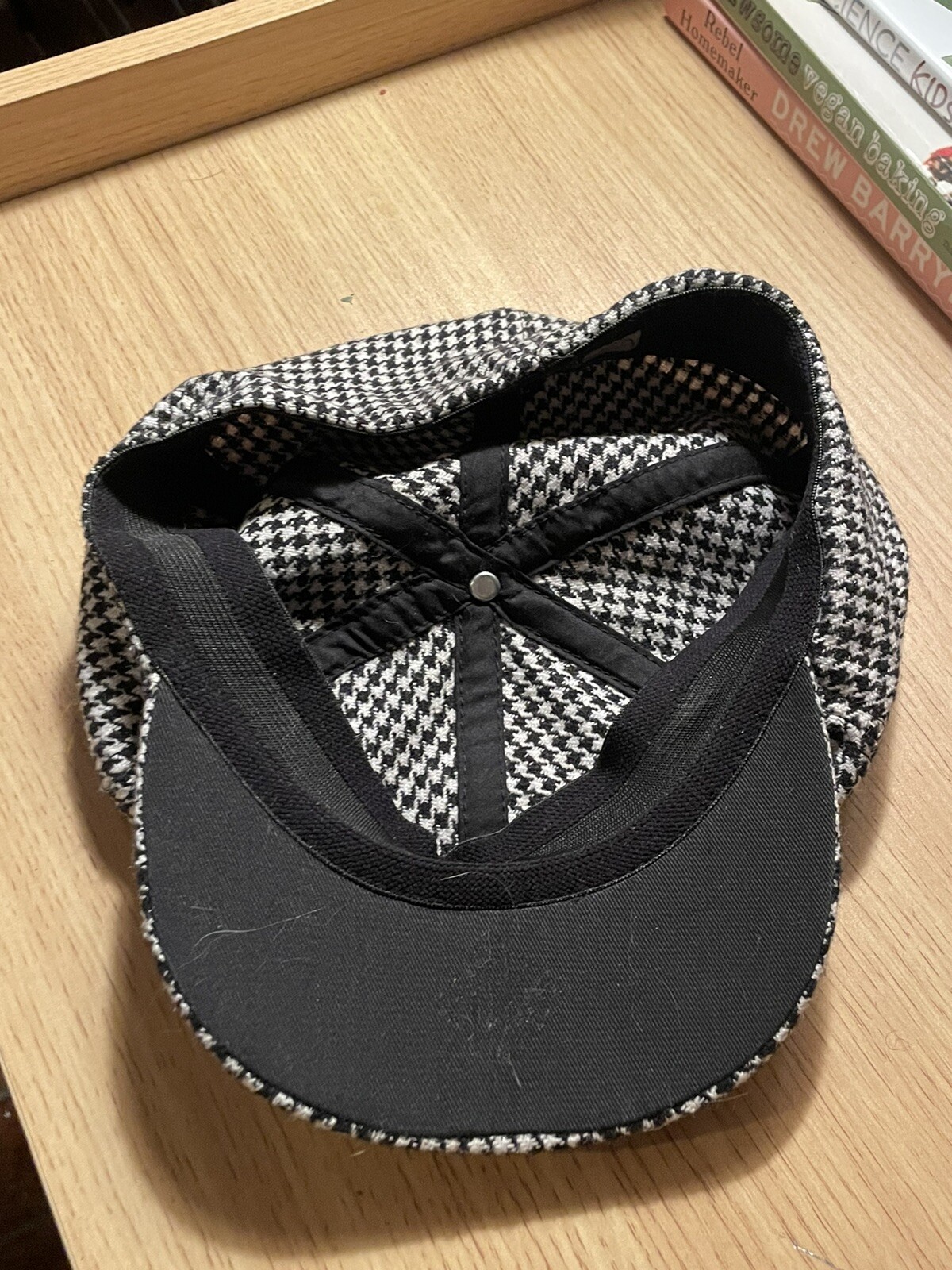 ML Caps Vintage Black and White Checkered Hat Size L - Gem