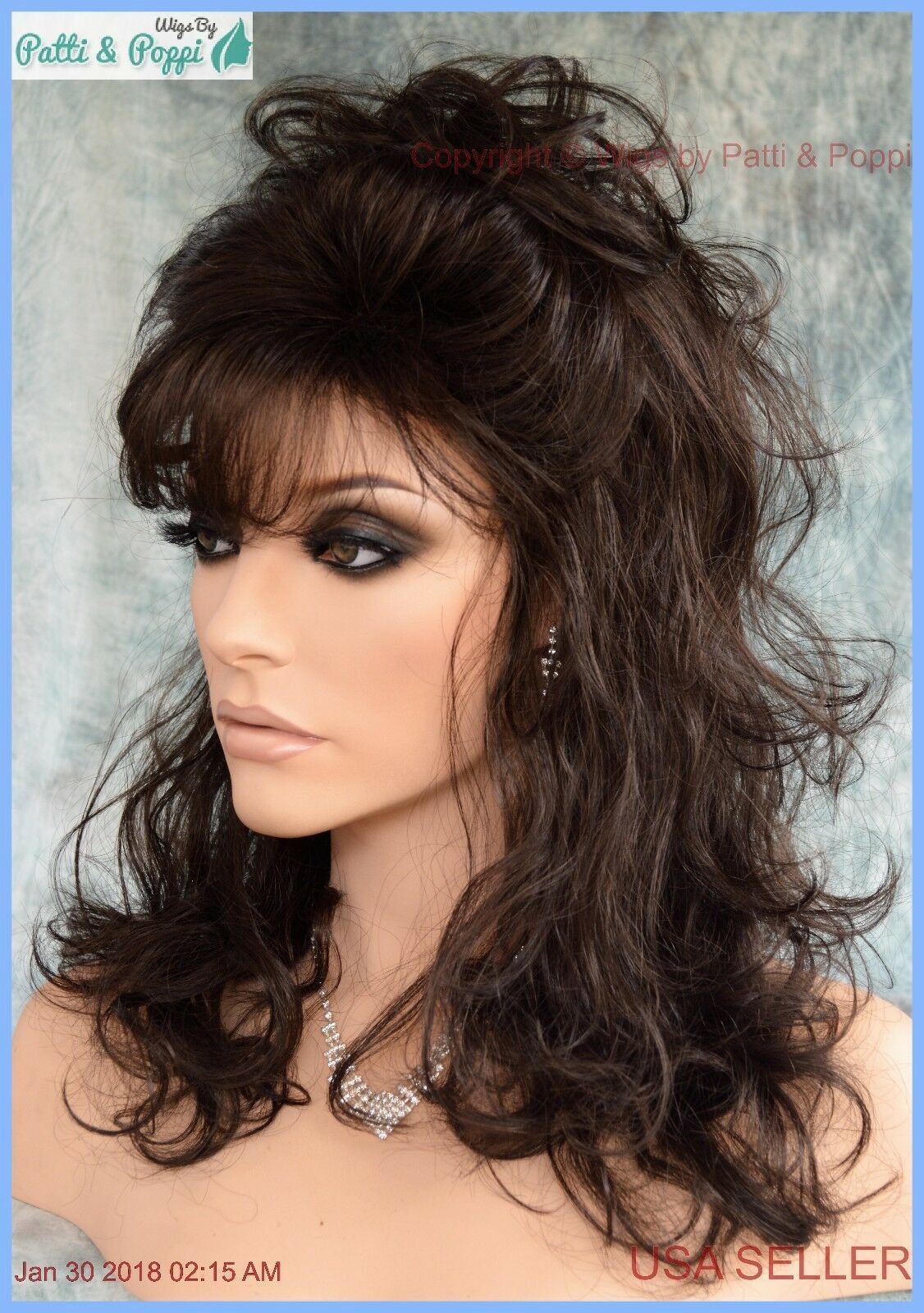 Becky Wig FASHIONABLE WAVY STYLE R2/4 Dark Brown CheStnut Brown NIB W ...