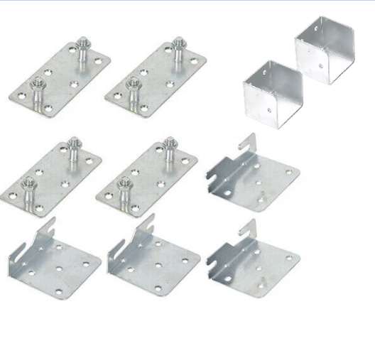 Heavy Duty Bed Brackets Fittings Connectors Centre Support Cubes Hook ...