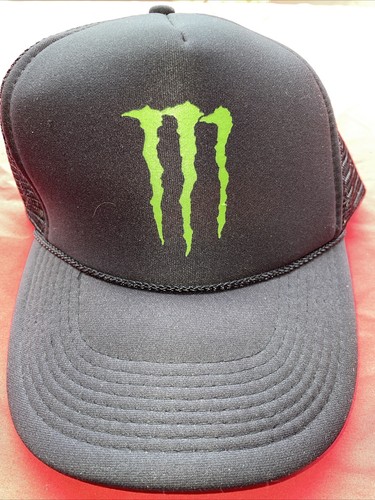 Monster Energy Drink, Black Mesh, Trucker, Snapback Hat Cap Otto ...