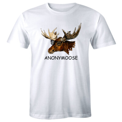 Anonymoose with Funny Anonymous Moose Wearing Sunglasses T-Shirt for ...