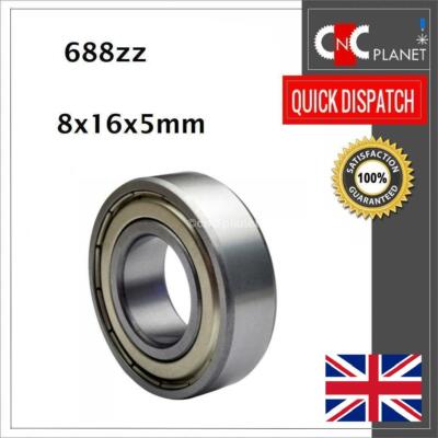 688ZZ 688 ZZ Metal Shielded Good Quality Ball Bearing 8mm x 16mm x 5mm ...
