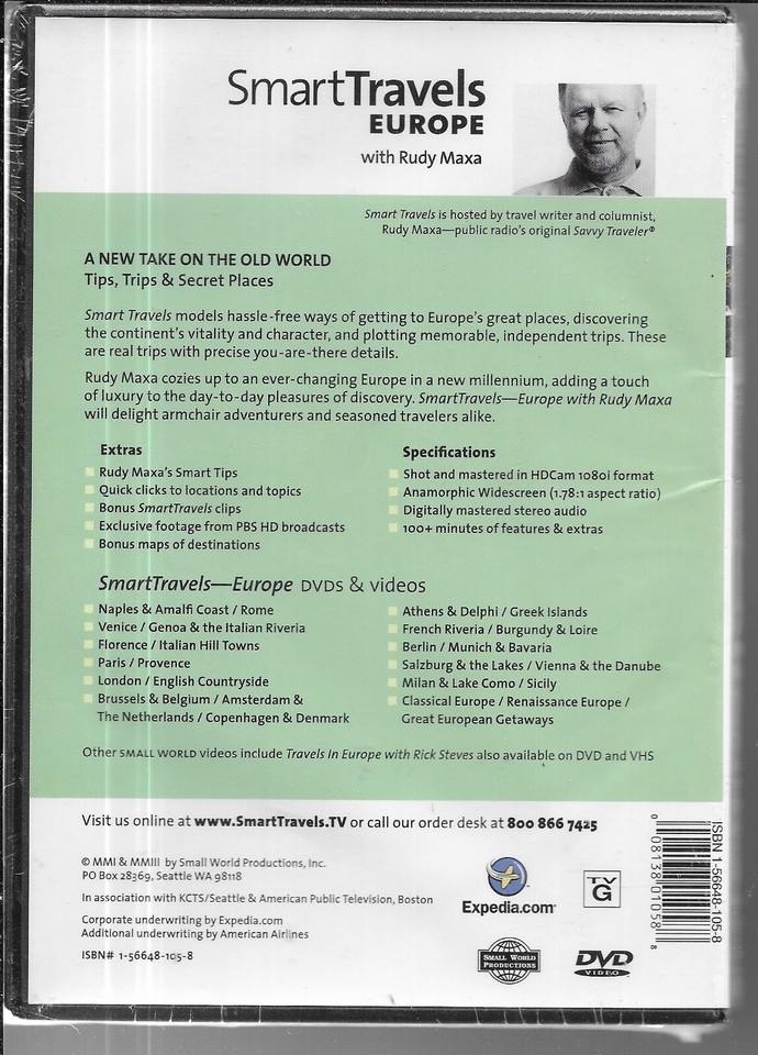 Smart Travels Europe With Rudy Maxa: Florence / Italian Hilltowns (DVD ...