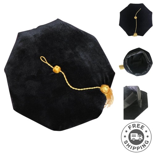 Deluxe Velvet Doctoral Tam with Gold Bullion Tassel - Perfect for ...