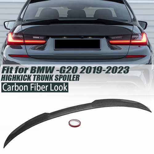 For BMW 3-Series G20 G80 320i M340i Carbon Printing Rear Trunk Spoiler ...
