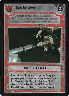 Scomp Link Access (Premiere-Limited) | Decipher Star Wars CCG | NM/LP ...