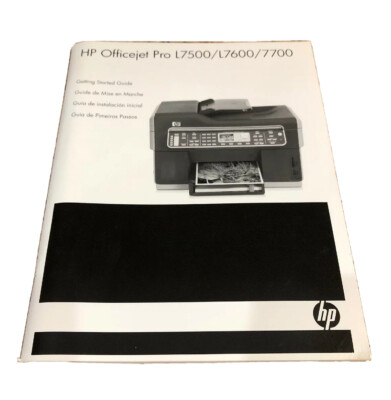 HP Officejet Pro L7500/L7600/7700 Getting Started Guide User Manual ...