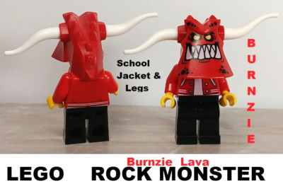 LEGO Minifigure Rock Monster Burzine Lava Red Big Fangs Alien Nexo Long ...