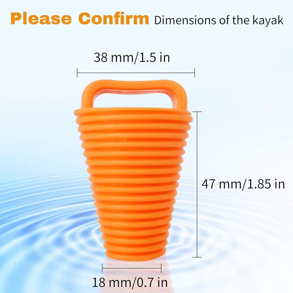 6-Pack Orange scupper plug Kit TPE Material Drain Plug Comes with ...