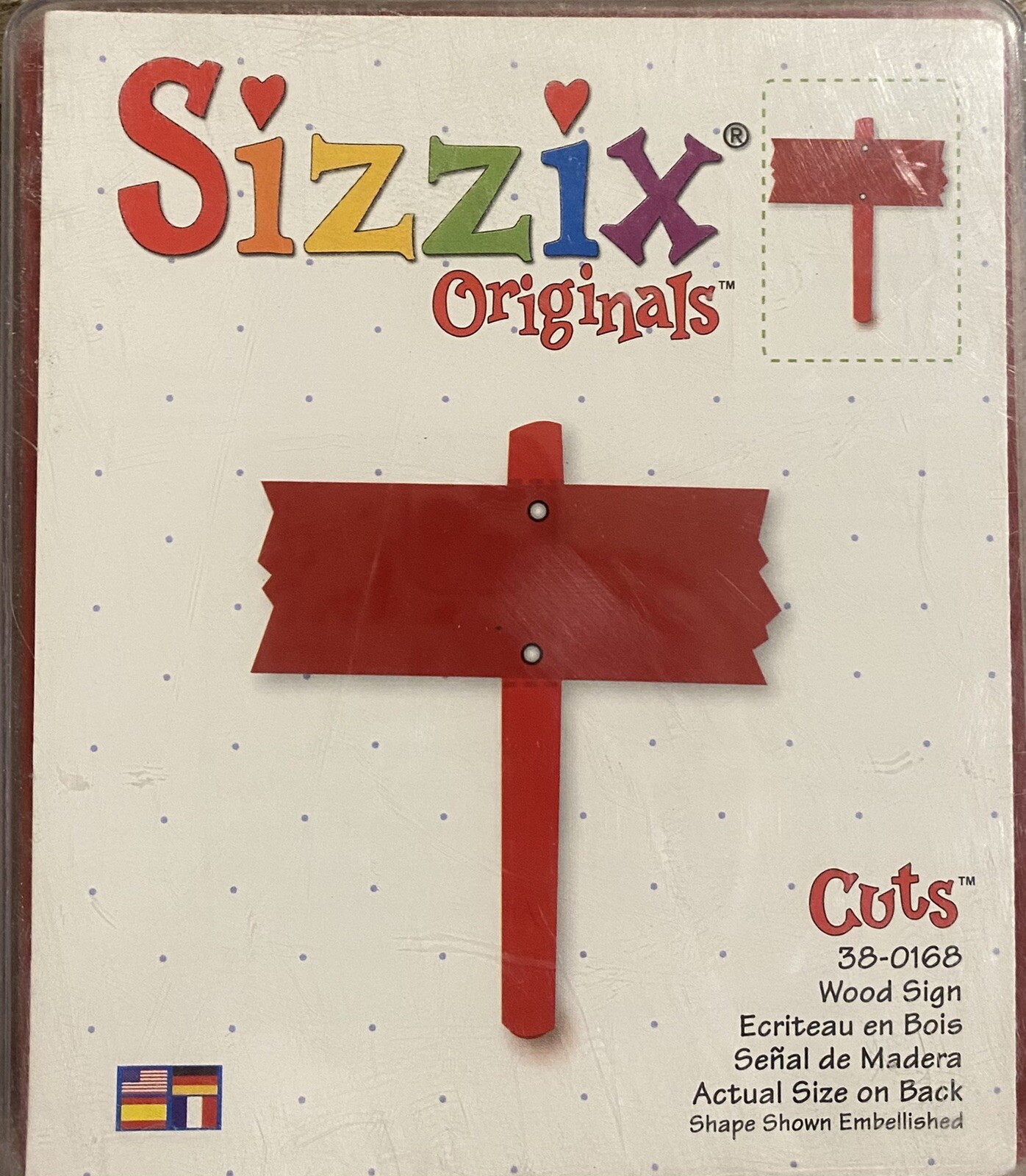 Sizzix Originals Large Red Die Cut: Wood Sign 38-0168, dies Craft | eBay