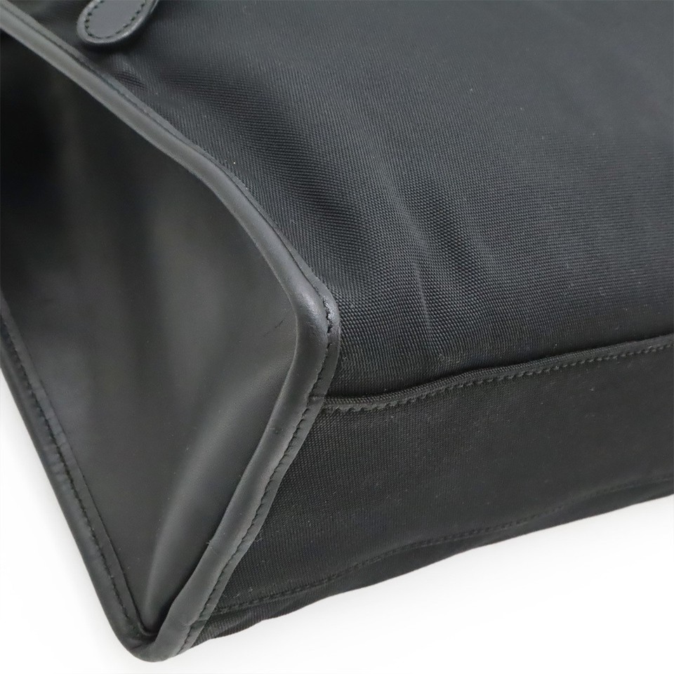 GUCCI Web Loop Business Bag Briefcase Document Bag Nylon Canvas Leather ...