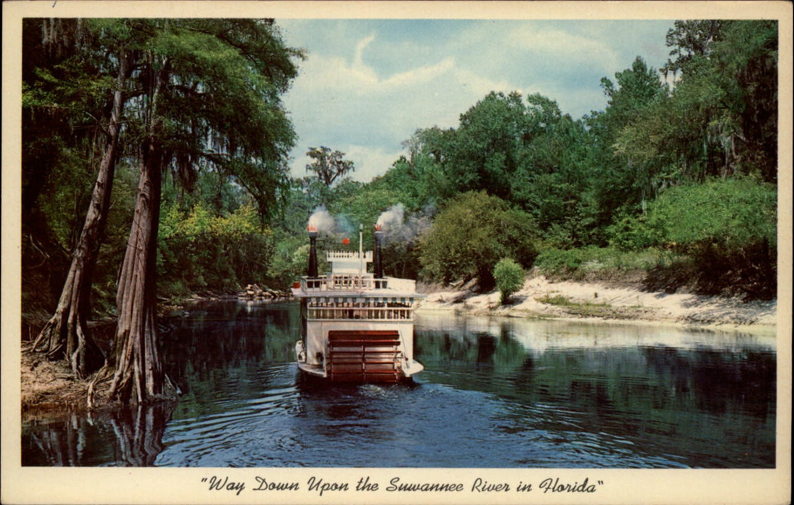 Suwannee River Florida song title Stephen Foster steamboat vintage ...
