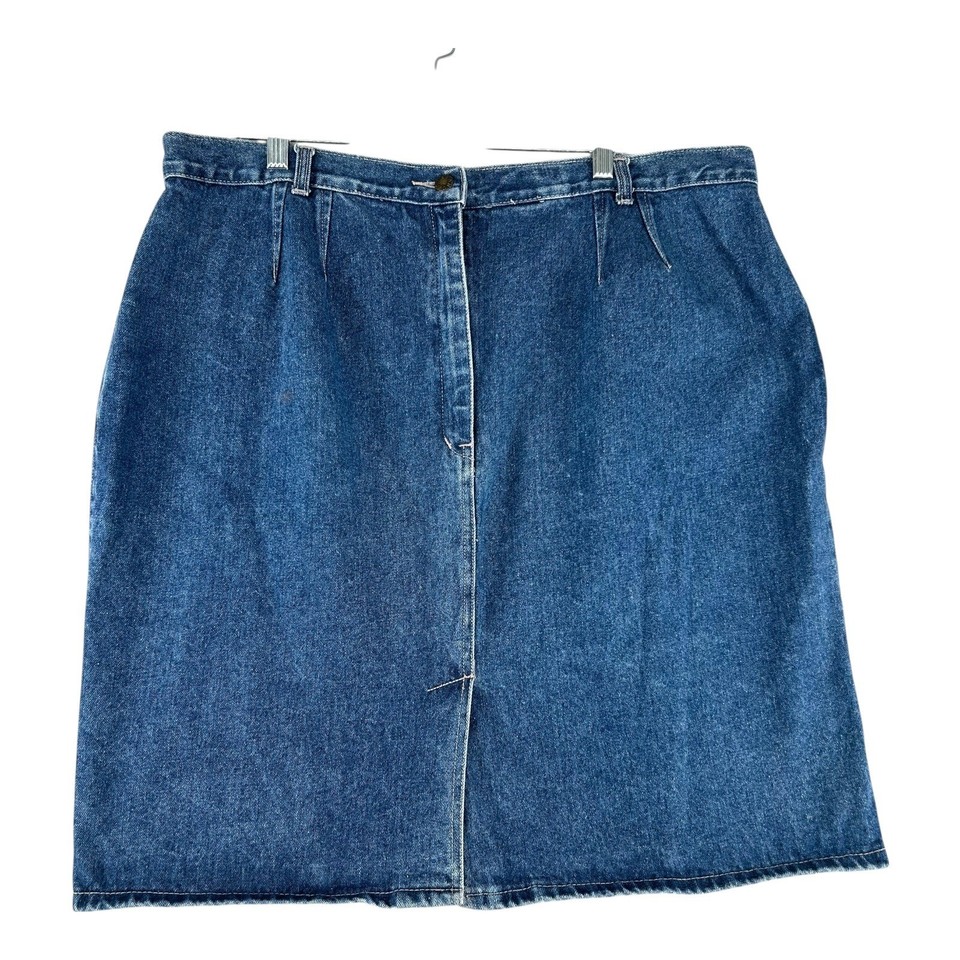 VTG International Stefano Sportswear Denim Skirt Womens Plus Size 24W ...