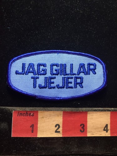 Vtg JAG GILLAR TJEJER Patch Translation Thought To Be I LIKE GIRLS -or Gals 76YH | eBay
