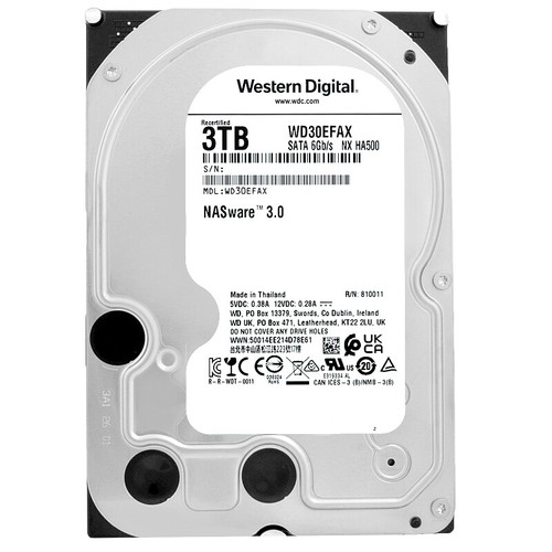 WD Red Nasware 3.0 WD30EFAX NX HA500 3TB 256Mb Cachette 5400Rpm SATA ...