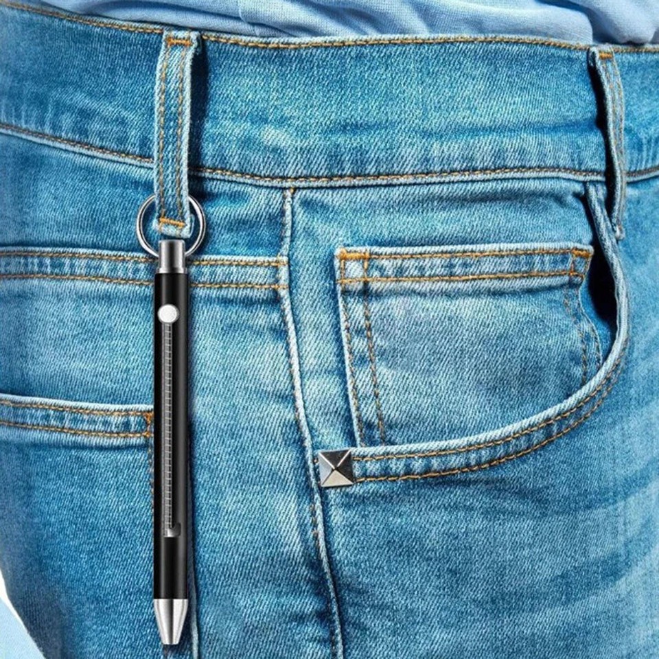 Retractable Titanium Toothpick Reusable Portable Keychain Metal ...