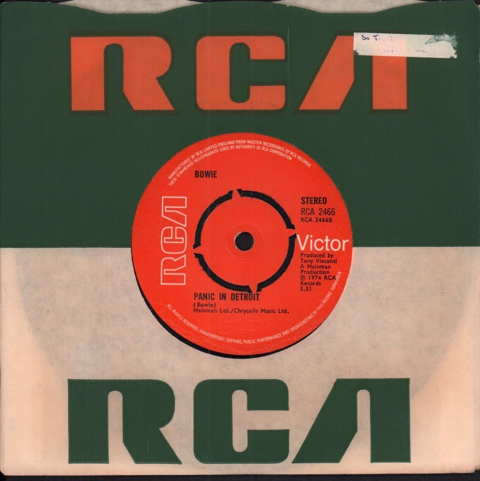 David Bowie Knock On Wood 7" vinyl UK Rca 1974 4 prong label design ...