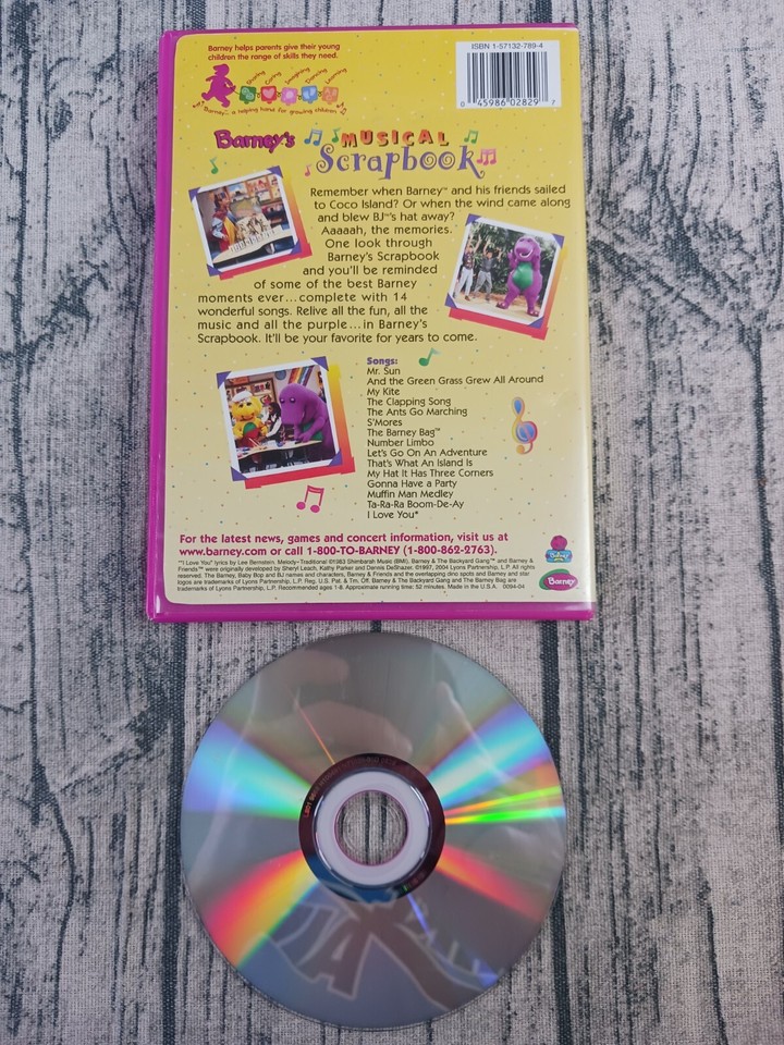 Barney - Barneys Musical Scrapbook (DVD, 2006) "I Love You" Pre-Owned ...