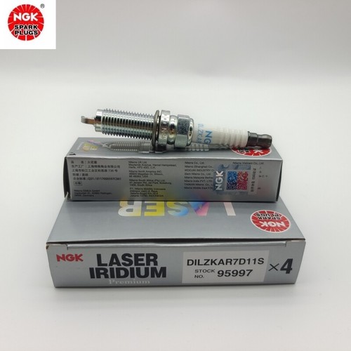 4PCS NGK 12290-6C1-A01 DILZKAR7D11S 95997 Iridium Platinum Spark Plug ...
