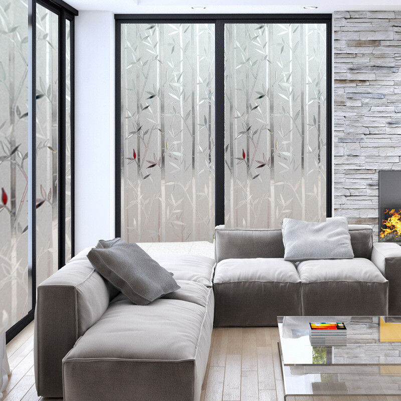 Bamboo Glass Window Film, Static Cling Window Sticker 17.7"x78.7" | eBay