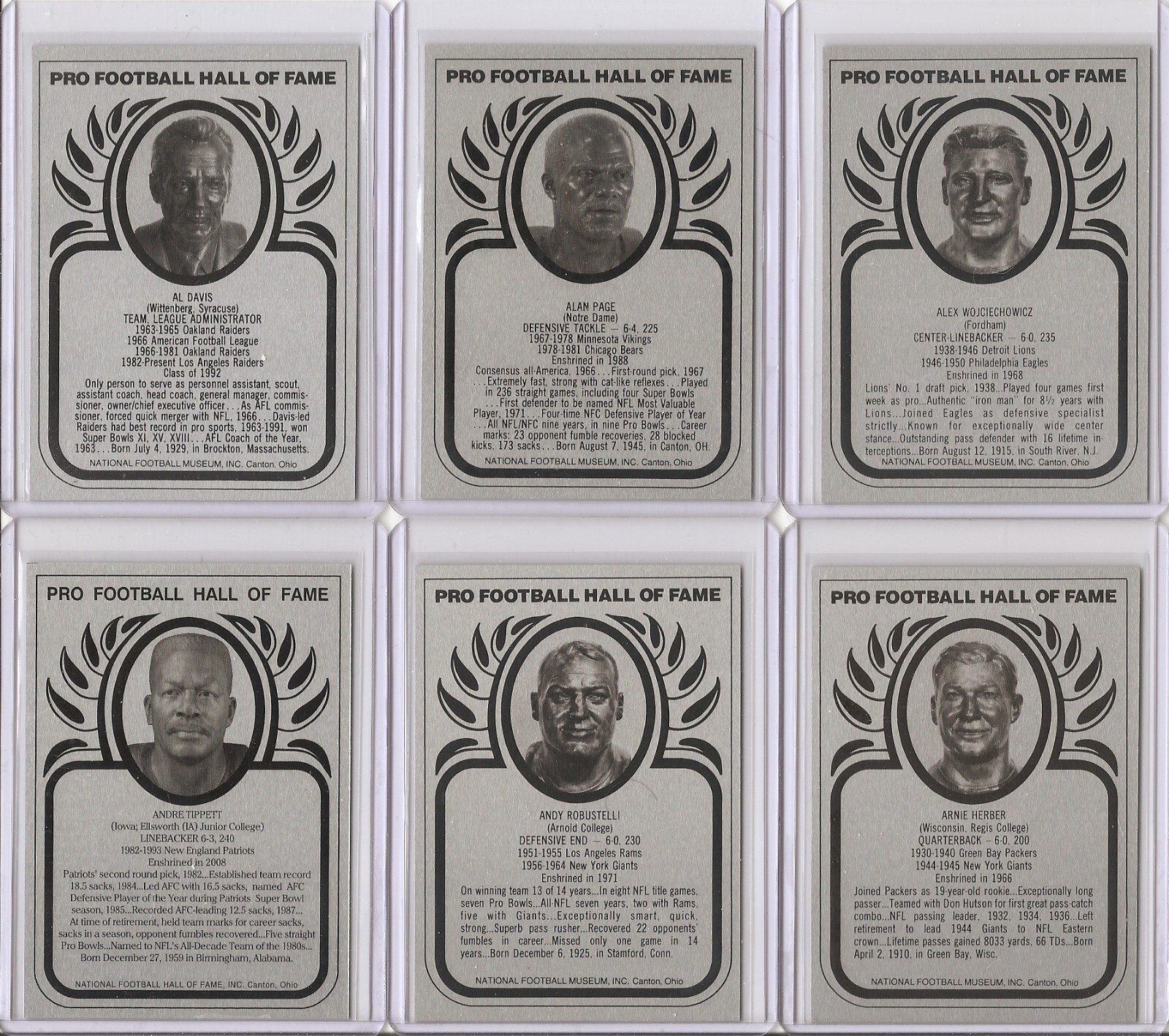 Rare Andre Tippett Metallic Pro Football Hall of Fame Card - Series 40 ...