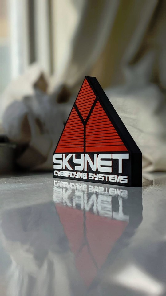SKYNET Freestanding plastic sign for display with Terminator ...
