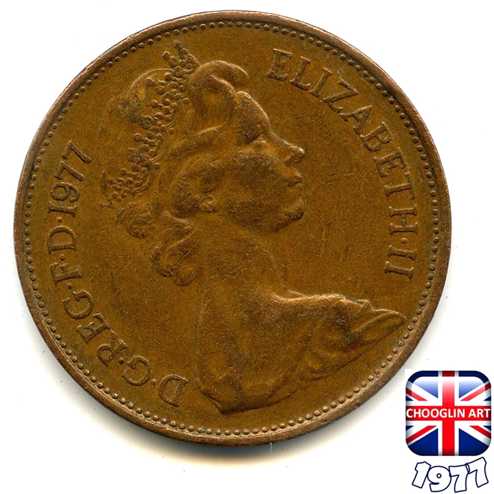 A BRITISH 1977 ELIZABETH II TWO PENCE 2p coin, 49 Years Old! | eBay