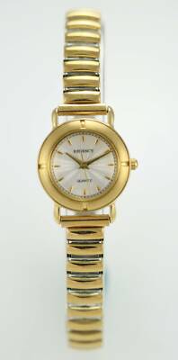 Regency Watch Womens Gold Stainless Steel Stretch Water Resist White ...