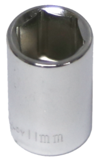 11mm x 1/4"Drive Sockets (Metric Sizes 6 & 12 Point) T&E Tools 52211 ...