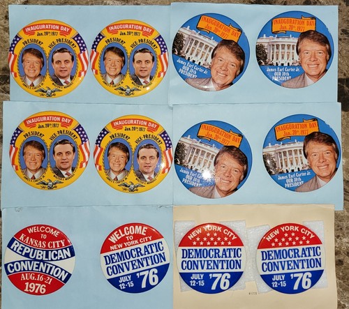 1970s Vintage Presidential Inauguration Buttons - Lot Of 12 - Near Mint ...