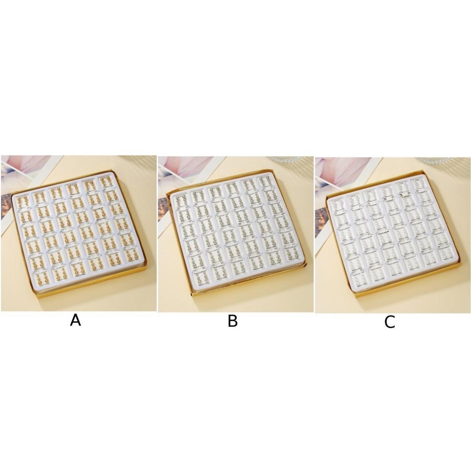 108 Paar runde Ohrstecker Set mit Perlenimitaten drei Größenvarianten ...