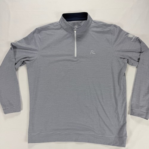 Rhoback Mens XL Performance Golf 1/4 Zip Pullover Long Sleeve Striped ...
