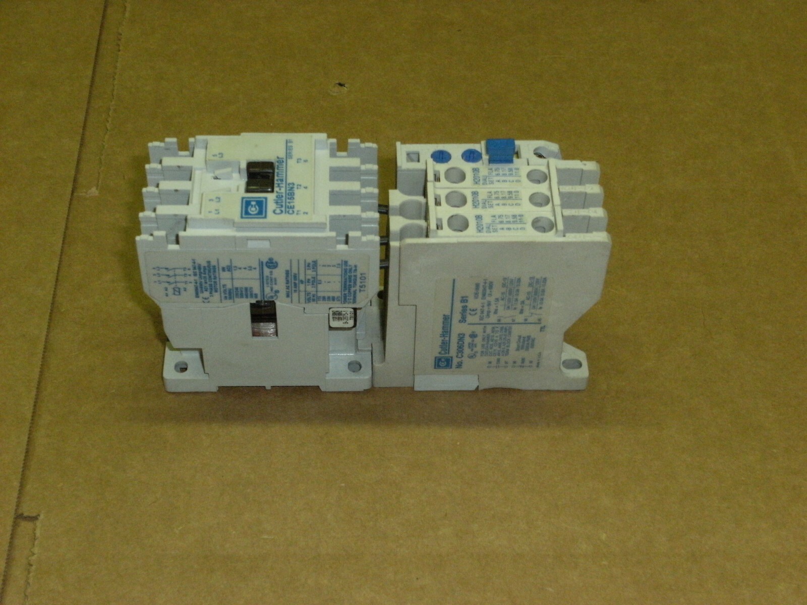 Cutler Hammer Contactor CE15BN3 W/OL and Trip Heaters OL C306DN3 | eBay