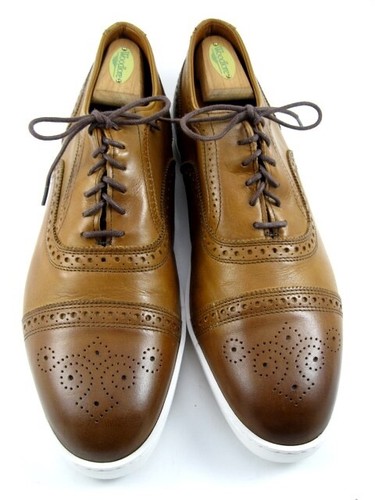 Allen Edmonds "STRAND" Leather Casual Oxford Sneakers 11 D Walnut WORN ...