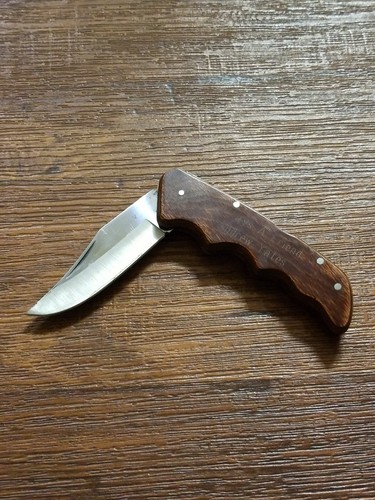 Vintage NIGHTHAWK V JAPAN Lockable Folding Hunting Bowie Knife Engraved ...