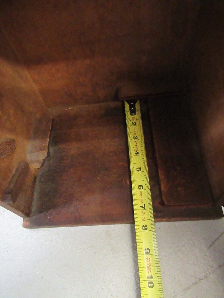 ANTIQUE EMPTY WOOD CASE WATSON UK RARE MICROSCOPE PART AS PICTURED &TB ...
