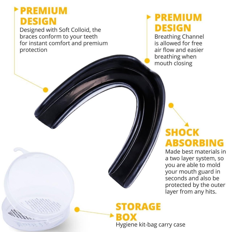 Mouthguard Gum Shield Mouth Guard Boil & Bite Teeth Guard Teeth Grinding | eBay UK