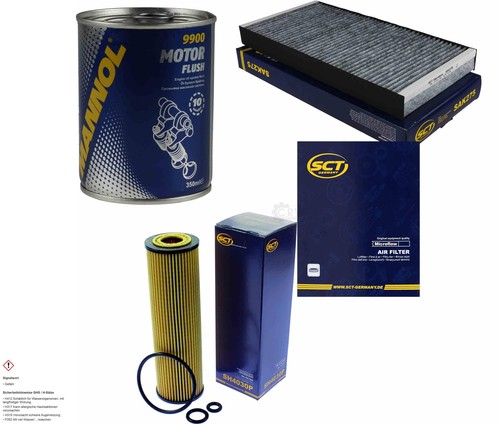 SCT Inspection Set Ensemble de Filtres + Moteur Flush Rinçage de Moteur ...