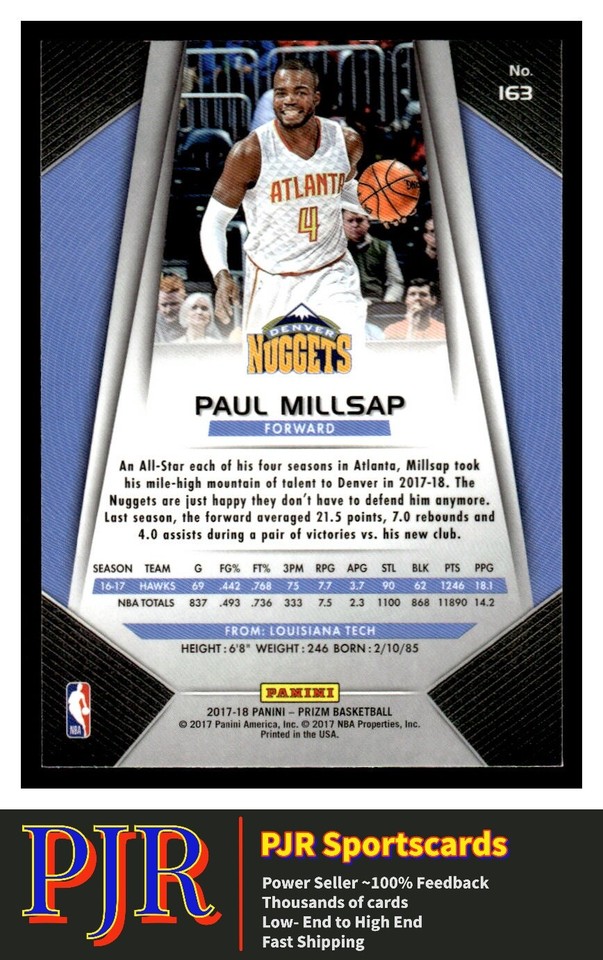 2017 Panini Prizm #163 Paul Millsap Nuggets | eBay
