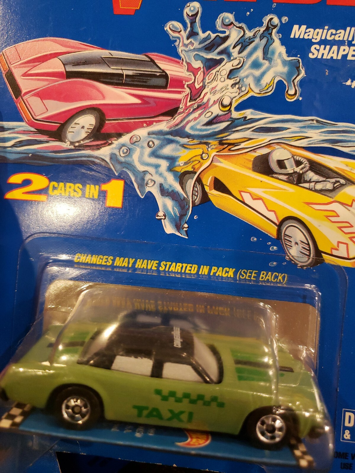 1:64 HOT WHEELS 1990 CONVERTABLES 2 CARS IN 1 GREEN WECKERS FAB CAB ...